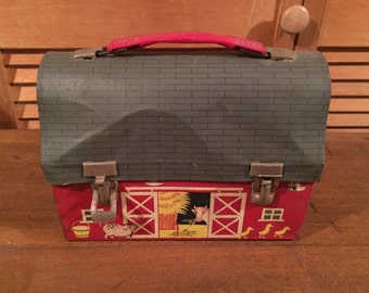 1950s lunch box | Etsy