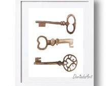 Unique key wall art related items | Etsy