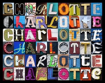 Charlotte name print | Etsy