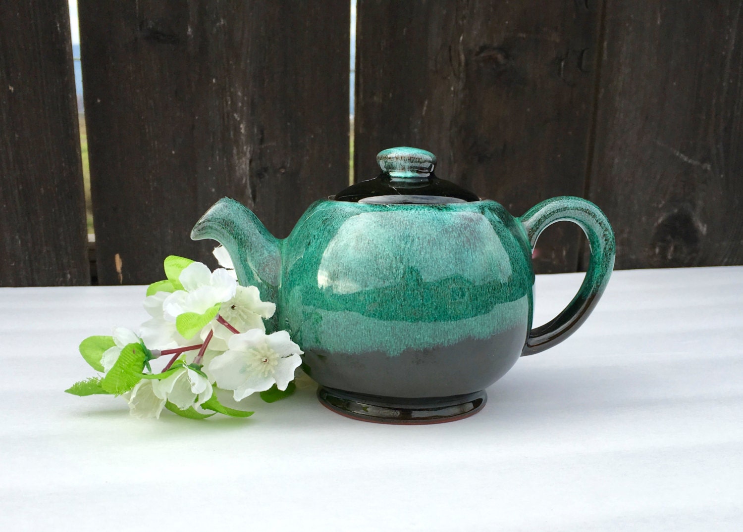 Small Teal Green Evangeline Canada Pottery Model 993 Teapot – Green ...