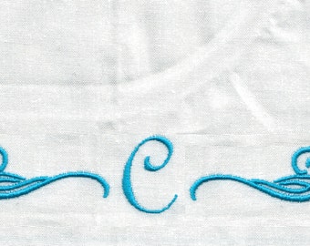 Frozen alphabet letter R swirly ice princess monogram only R