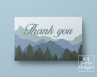 Mountains thank you | Etsy