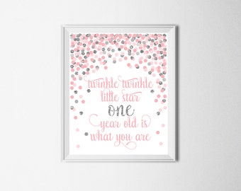 Twinkle Little Star One Year Old Is What You Are Printable