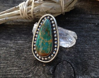 Large turquoise ring | Etsy