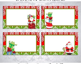 Santa place cards | Etsy