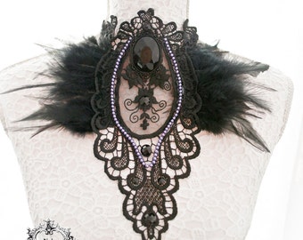 Black pvc/vinyl ruffle shrug/bolero-gothic by NoirRomantique