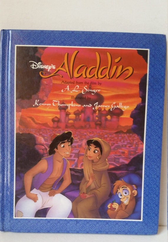 Vintage Disney's Aladdin Book Illustrated by Kenny