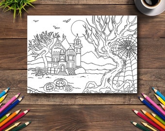 Halloween Coloring Page 21 DIGITAL Printable PDF