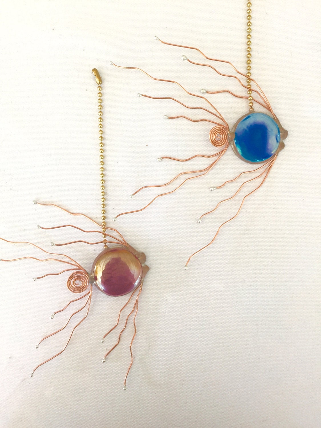 Fish Fan PullLight pull Beachy Accents Beachy Pull by Joanovarts