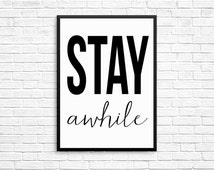 Unique stay awhile sign related items | Etsy