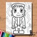 INSTANT DOWNLOAD Coloring Page Comic Book Words/ by RootsDesign