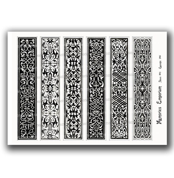Bookmarks Medieval Renaissance Digital Printable Download