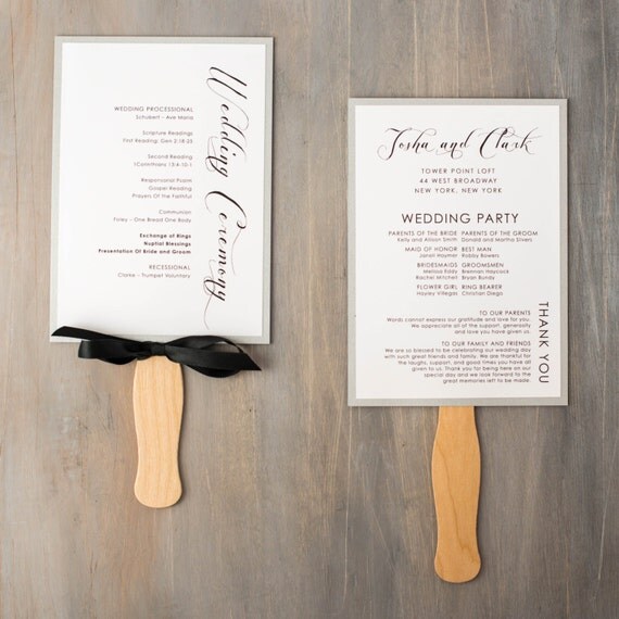 Fan Wedding Program Poems