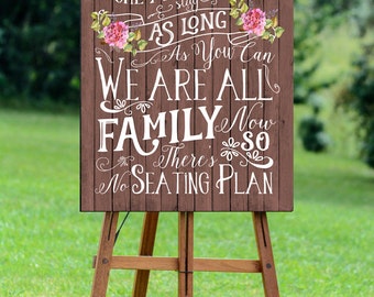 No seating plan sign | Etsy