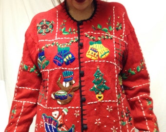 Vintage ugly christmas sweater | Etsy