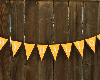 Items similar to Orange and Black Halloween Banner on Etsy
