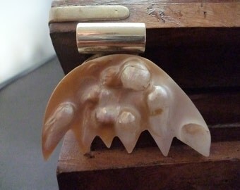 Oyster shell pendant | Etsy