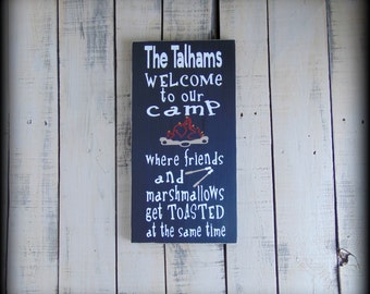 Funny camping sign | Etsy