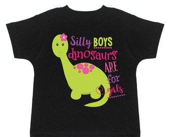 Girls dinosaur shirt | Etsy
