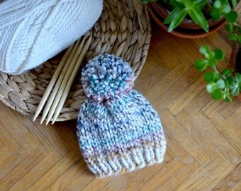 Baby pom pom hat | Etsy