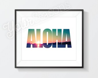 Aloha Sign Wooden Hawaiian Hello Greeting Hawaiian Decor
