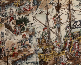 Pirate fabric | Etsy