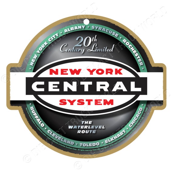 New York Central Railroad Logo Wood Plaque / Sign