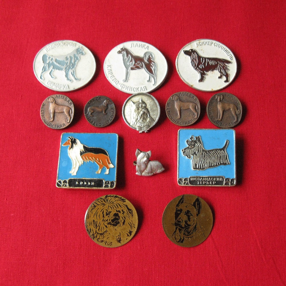 Vintage Dogs Pins, Doggy Lapel Pin, Dog Charms, Dogs Brooch, Small ...