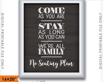 Popular items for no seating plan sign on Etsy