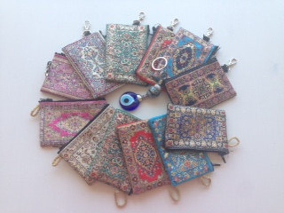 Original Turkish woven coin purse Turkish tapestry coin