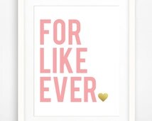 Popular items for for like ever print on Etsy