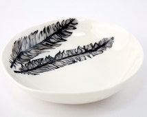 Unique ceramic feather related items | Etsy