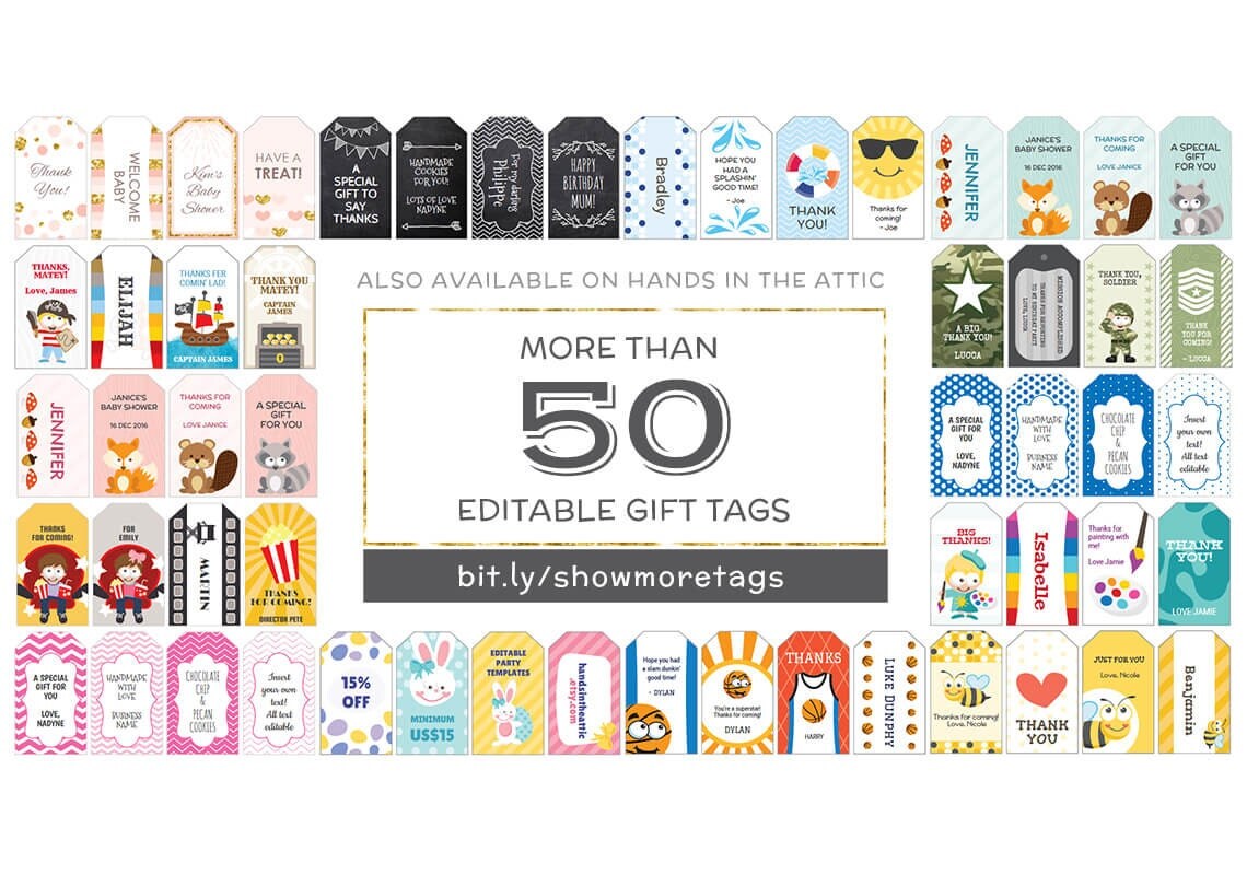 Chalkboard editable gift tags blackboard text by HandsInTheAttic