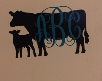 Cow decal | Etsy