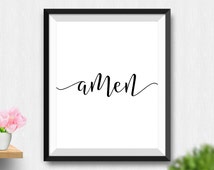 Unique amen sign related items | Etsy