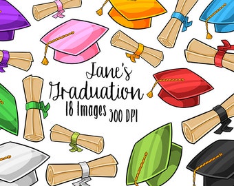 Clipart graduation | Etsy