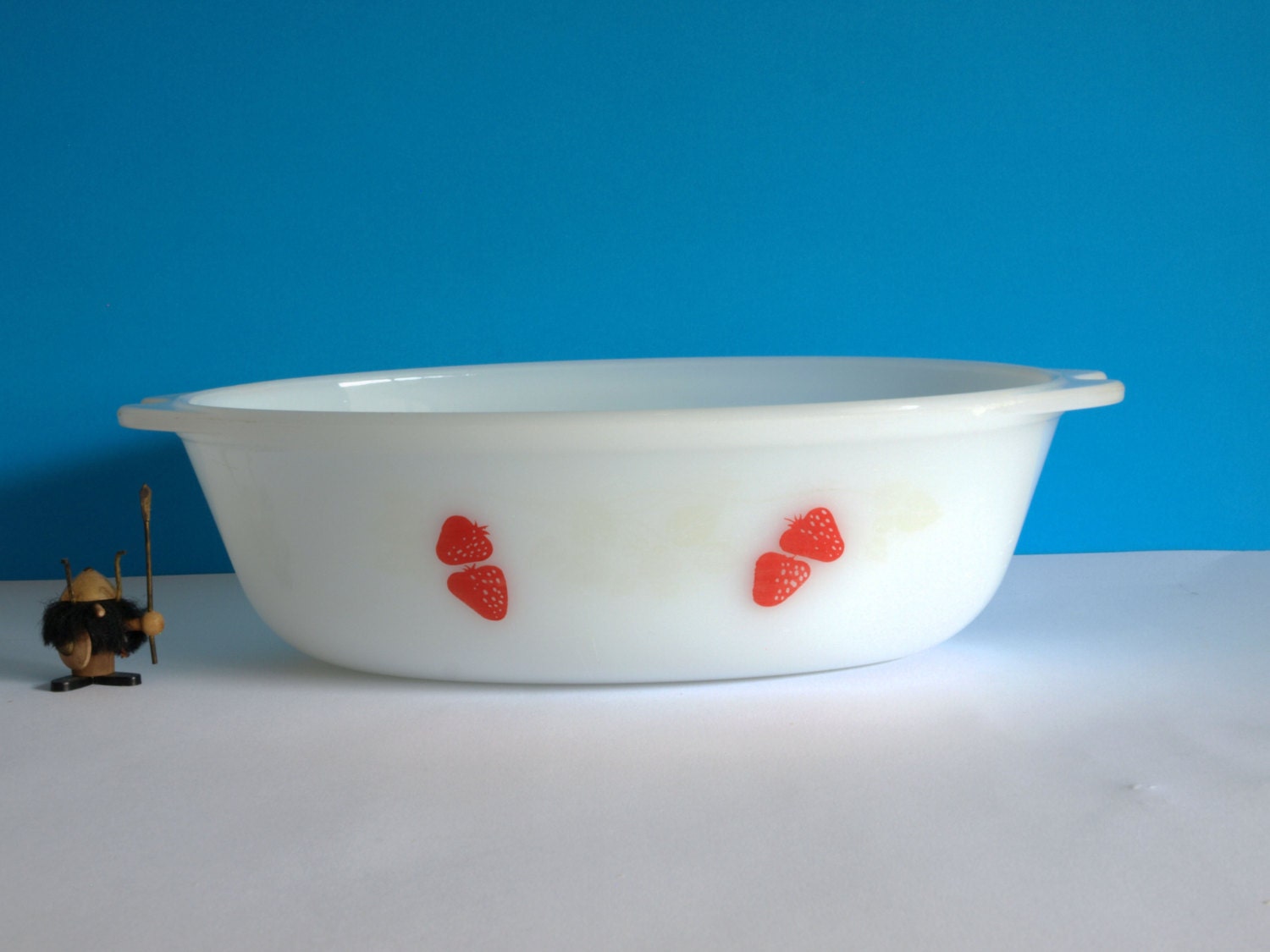 Vintage Rare Agee Pyrex – Red Strawberry Agee Pyrex Casserole Dish ...