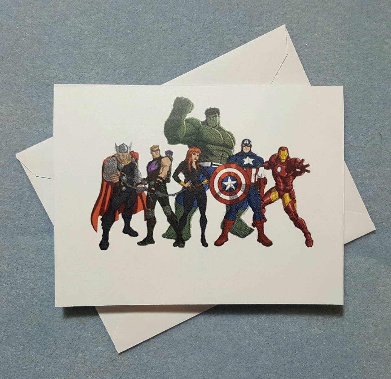 The Avengers Note Cards Thank You Cards Invitations