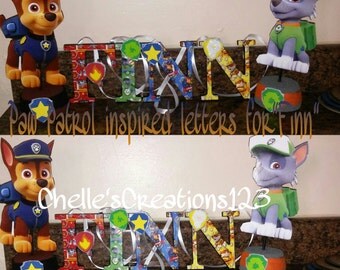 Paw patrol letters | Etsy