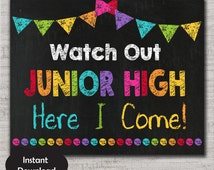 Unique junior high school related items | Etsy