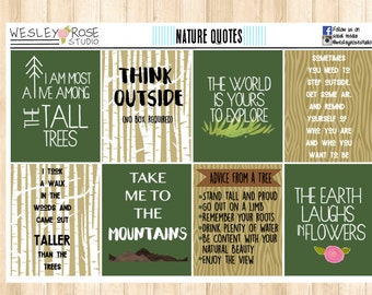 Items similar to POSTCARDS Nature Quotes Fine Art Print Pack N5-N8 pack ...