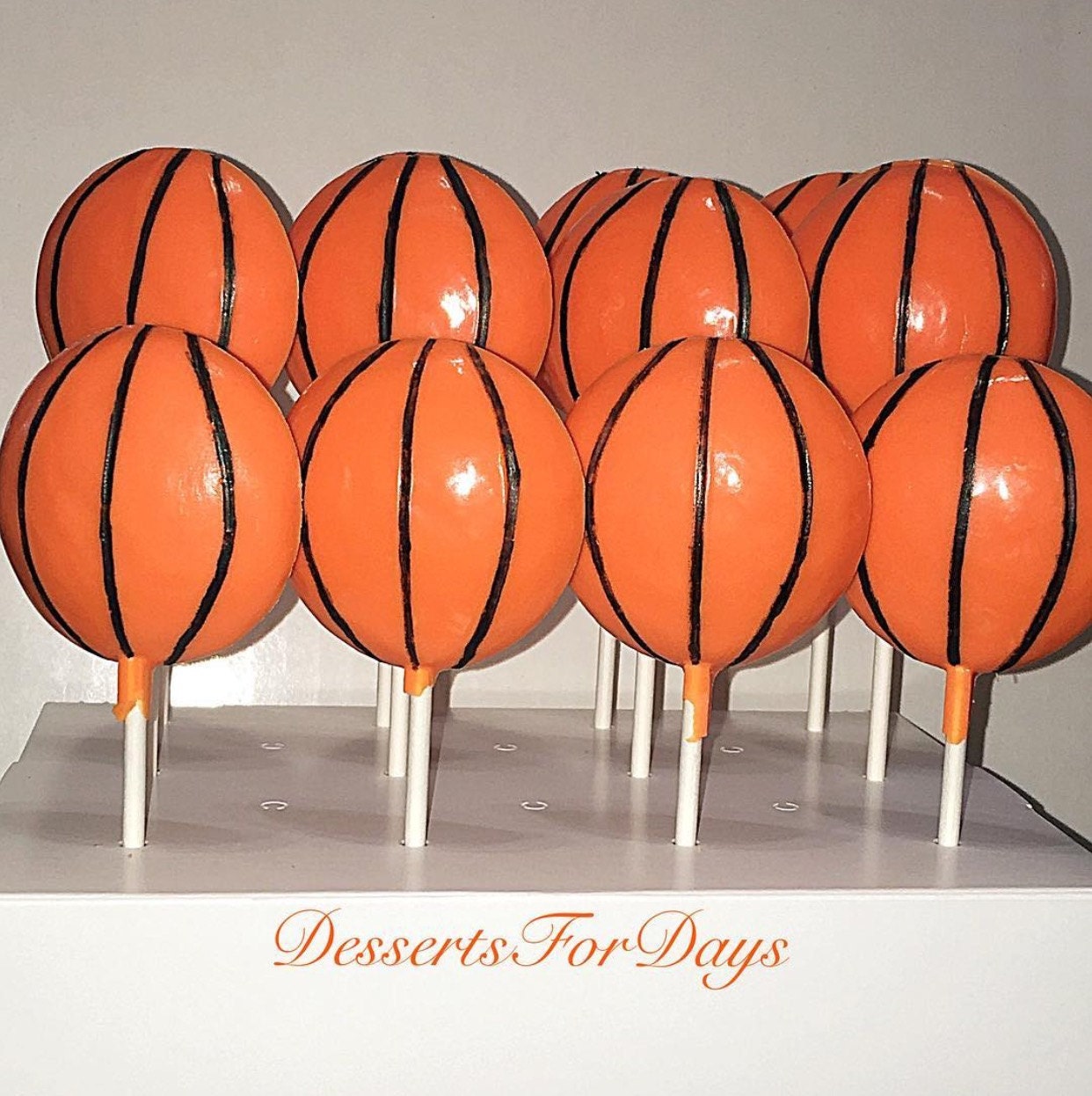 1Dz. Basketball Chocolate Lollipops. Sports Themed Party.