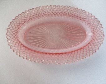 Pink glass tray | Etsy