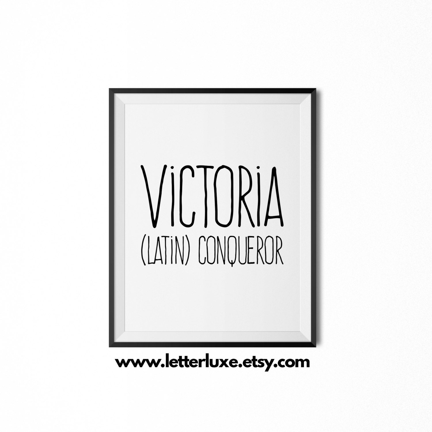 Victoria Name Meaning Art Printable Baby Shower Gift