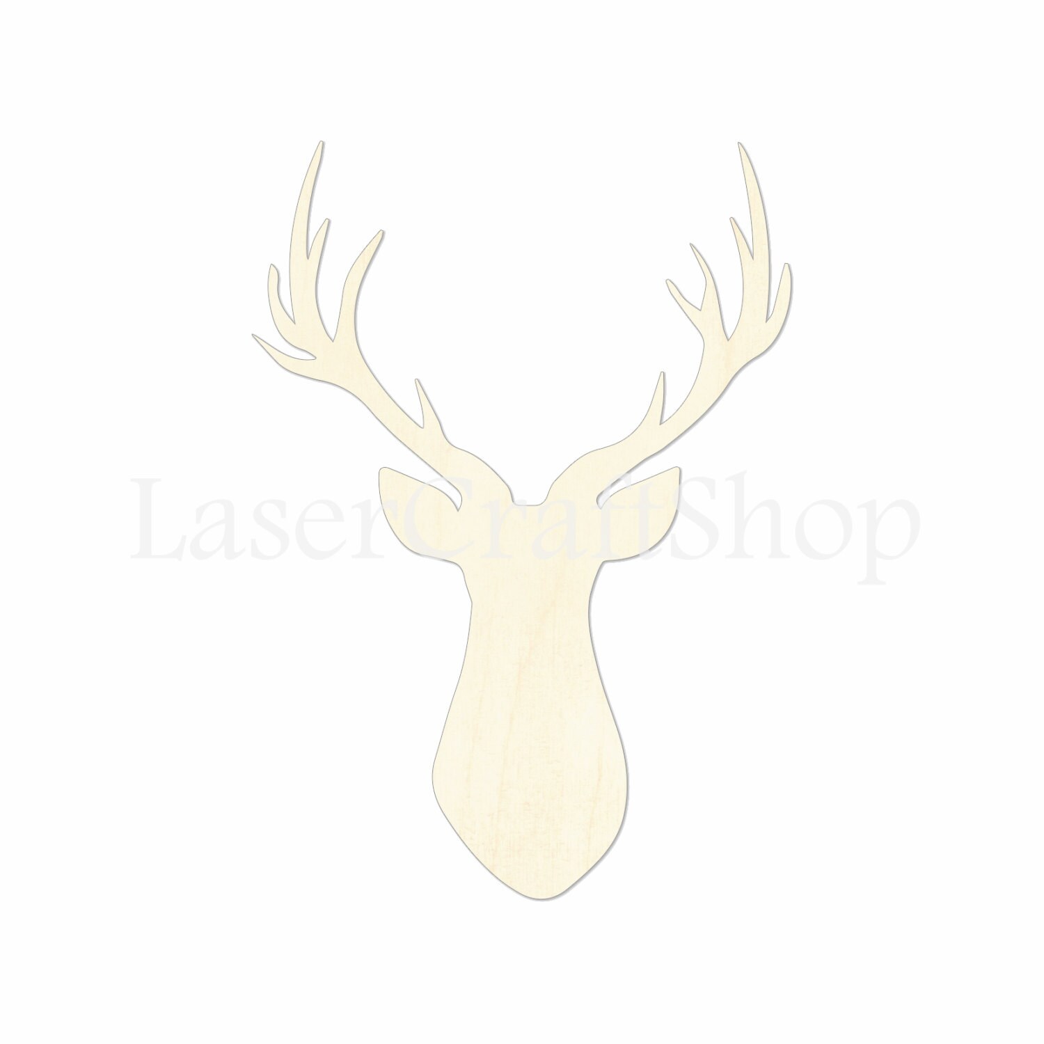 2 34 Deer Elk Head Wooden Cutout Shape