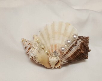 Seashell hair clip | Etsy