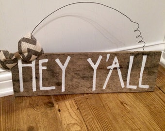 Unique hey yall sign related items | Etsy