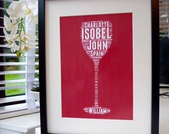 Typography glass | Etsy