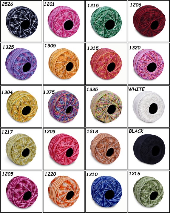Choose 1 Variegated / Multi Color Crochet Cotton Thread