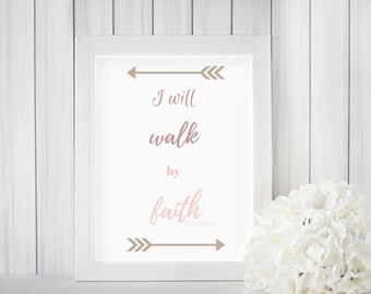 I will walk by faith | Etsy